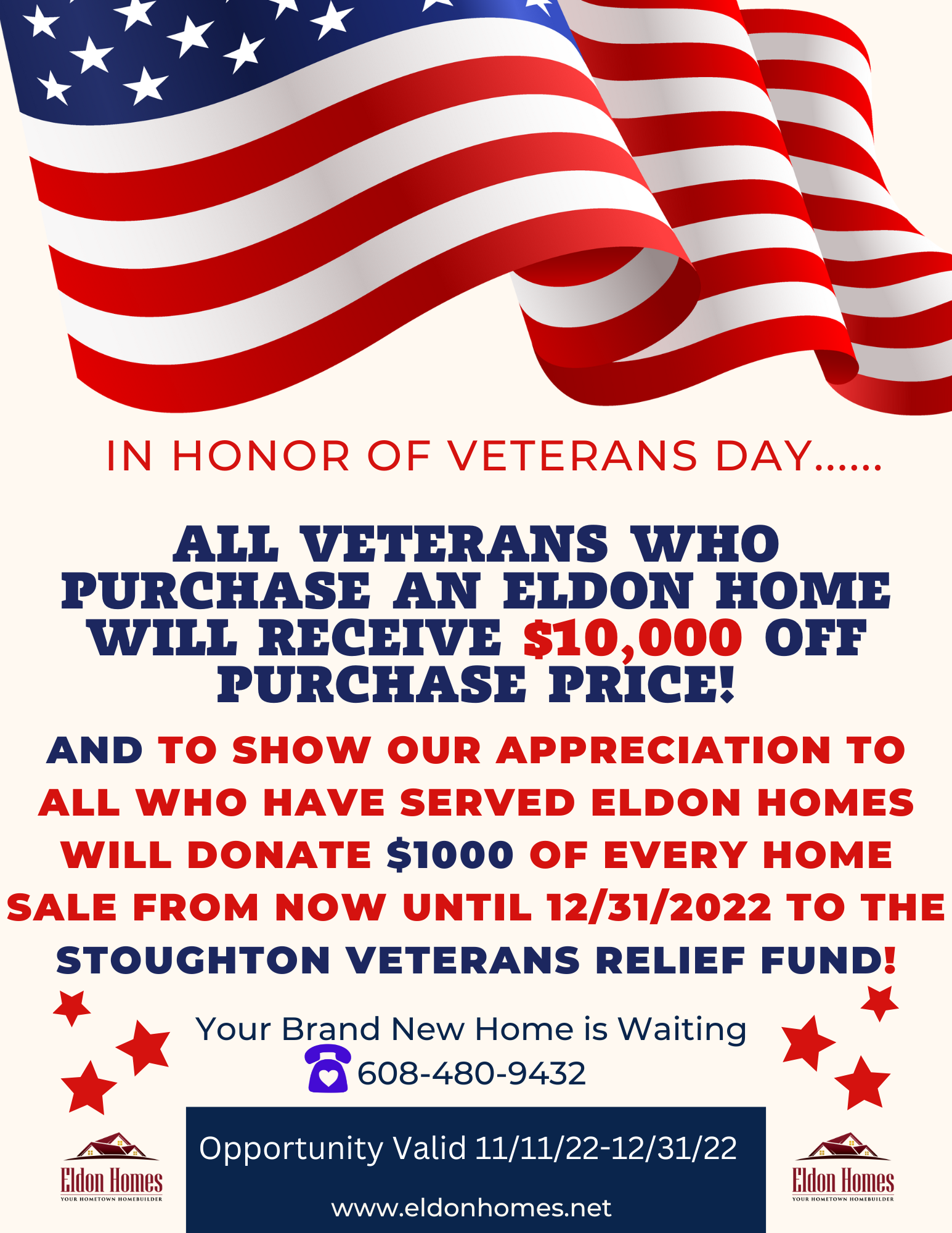 Thank you Veterans! - Eldon Homes